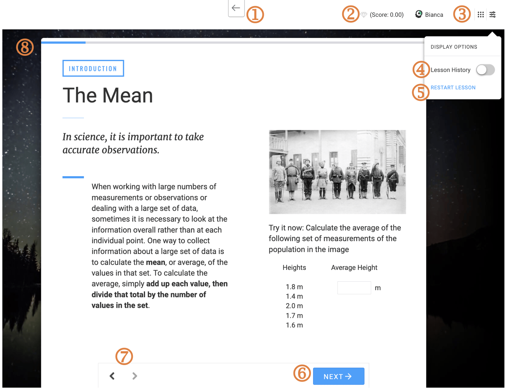 General BioBeyond Lesson Navigation
